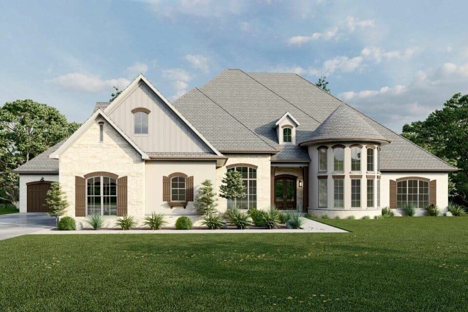 7-Bedroom Double-Story French Country House with Luxurious In-Law Suite ...