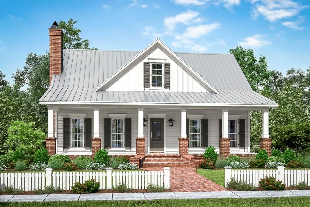 Dual-Story 4-Bedroom Southern Country House with Flex Room Tucked Into ...