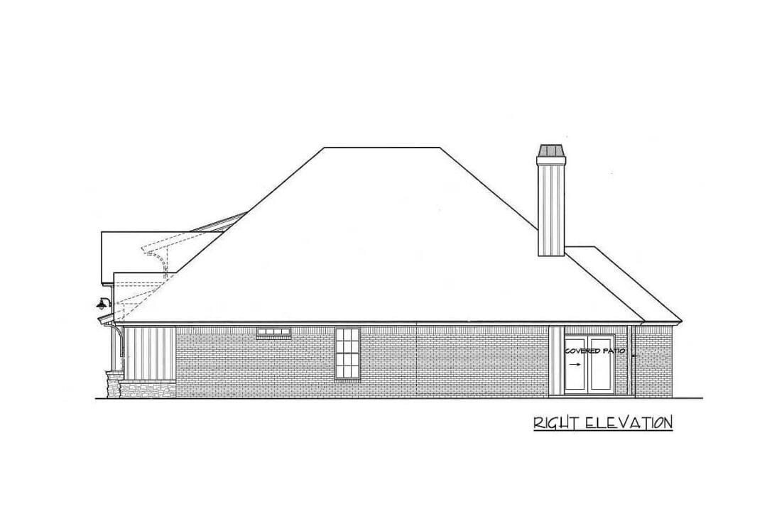 3-Bedroom 1-Story New American House With Convertible Home Office ...