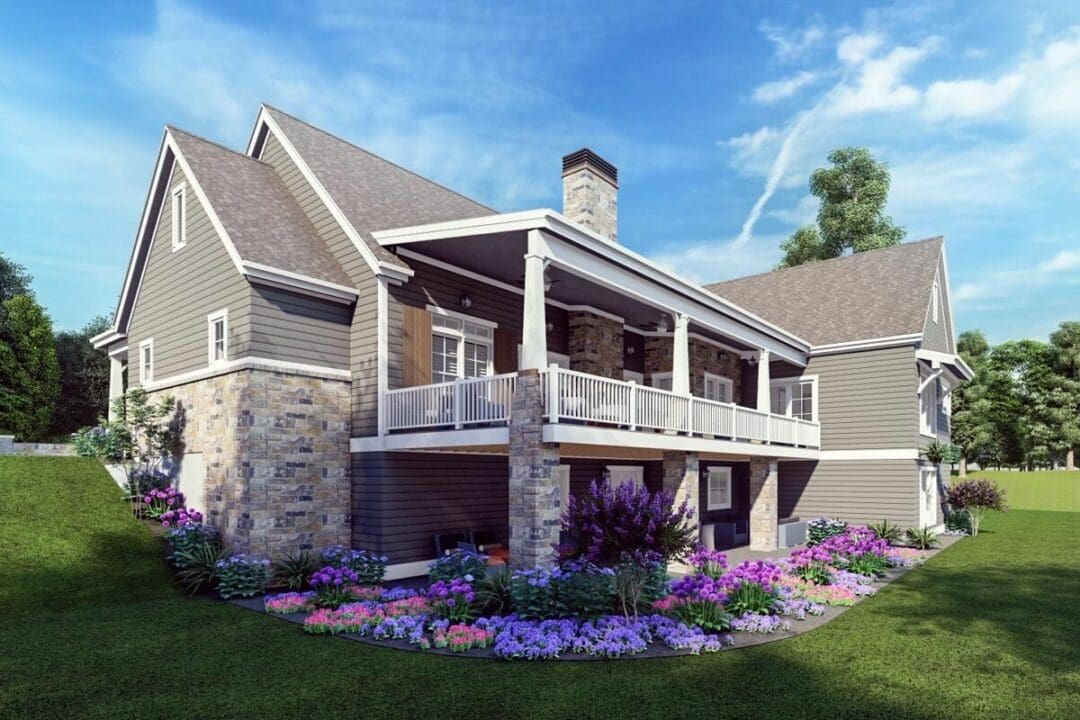 6-Bedroom 1-Story Rustic Farmhouse with Optional Finished Lower Level ...