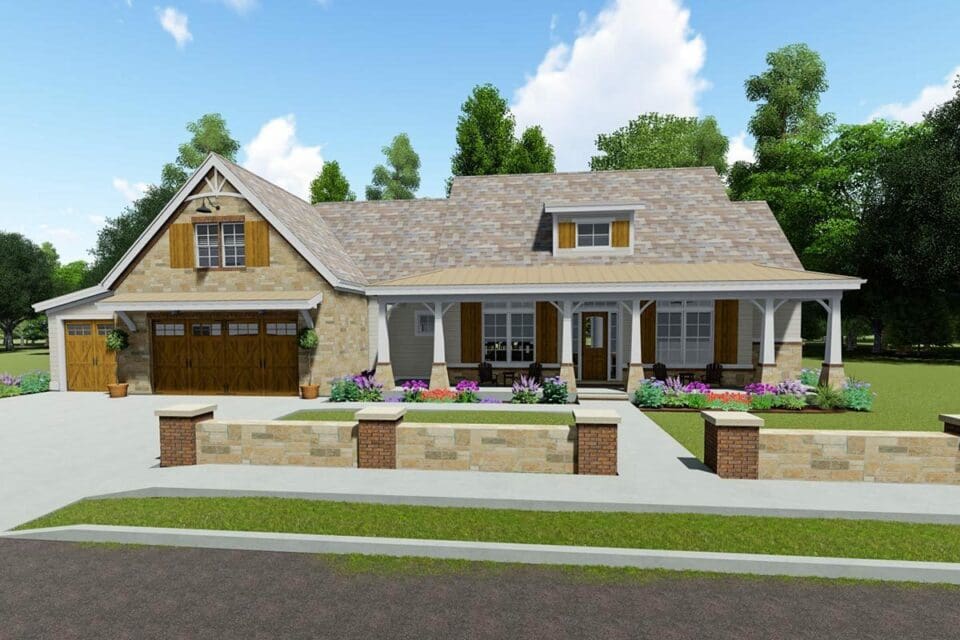 6-Bedroom 1-Story Rustic Farmhouse with Optional Finished Lower Level ...