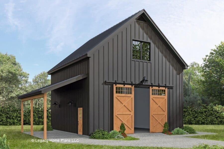 Lift-Friendly 1 Loft-Bedroom 2-Story Barn House with Open Space (Floor ...