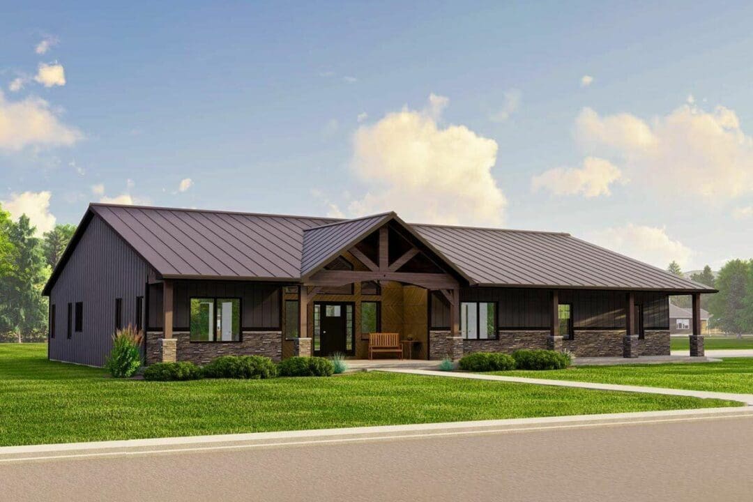 3-Bedroom One-Story Craftsman Barndo House with RV-Friendly Garage ...
