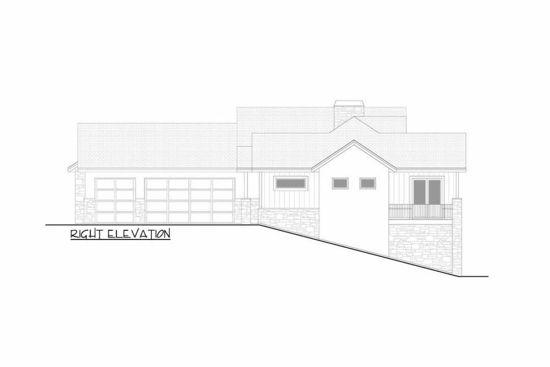 6-Bedroom 1-Story Rustic Ranch House with Motor Courtyard and Finished ...