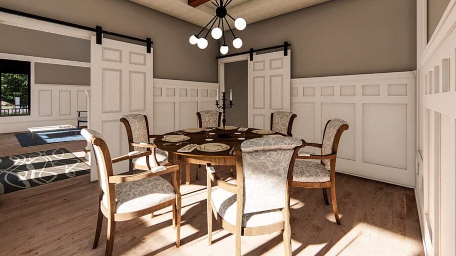 Two-Story 4-Bedroom Modern Farmhouse With Side Load Barn Style Garage ...