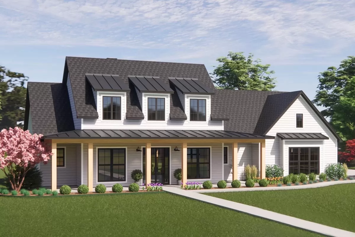 3-Bedroom Single-Story Modern Farmhouse With Vaulted Family Room and ...