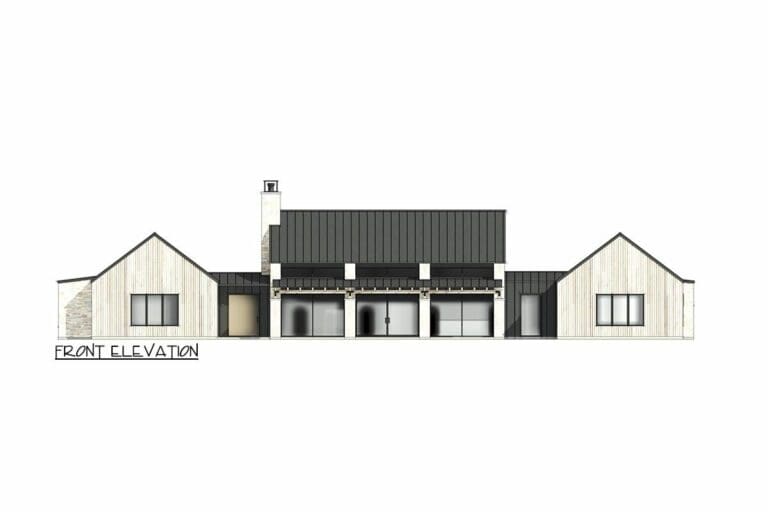 Single-Story 4-Bedroom New Zealand Modern Farmhouse with 11-Foot Deep ...