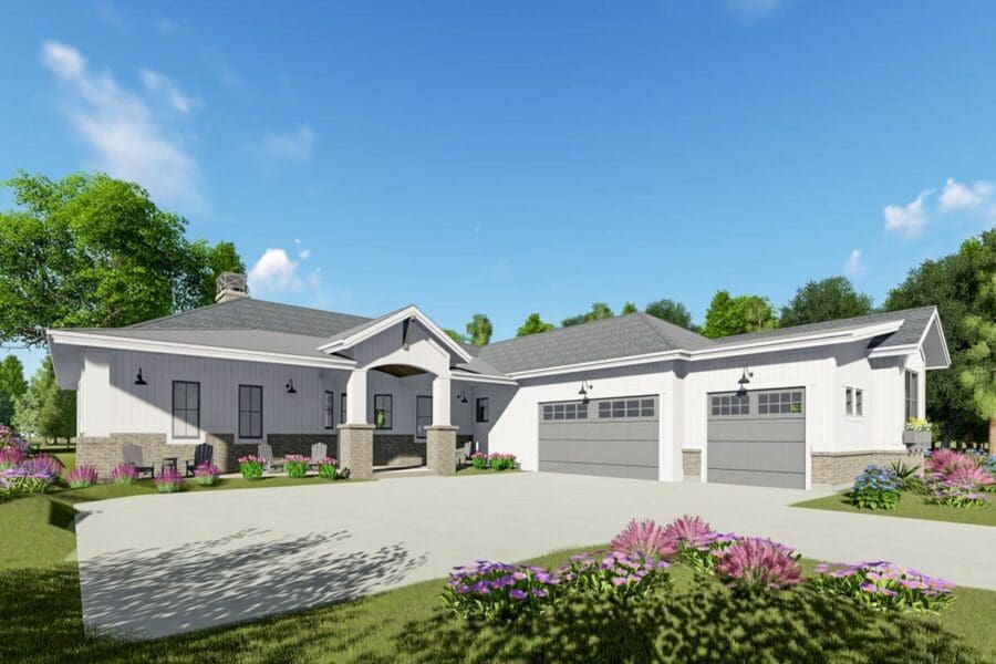 4-Bedroom Single-Story Modern Farmhouse With Optional Finished Lower ...