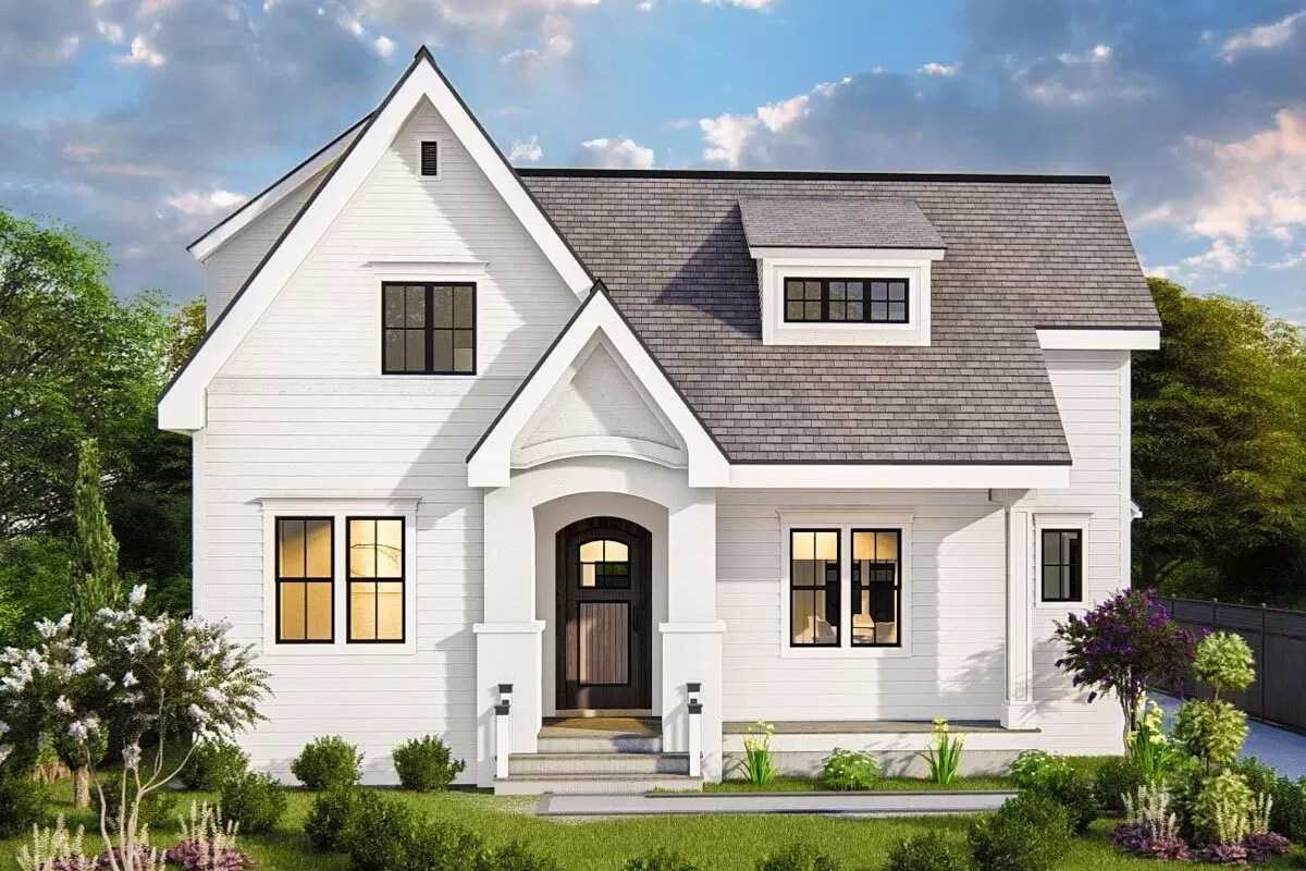 4-Bedroom 2-Story Traditional Cottage House with Detached Garage (Floor ...