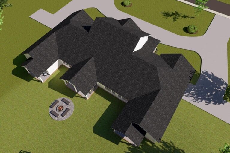 6-Bedroom 2-Story Multi-Generational Farmhouse with Split Living Wings ...