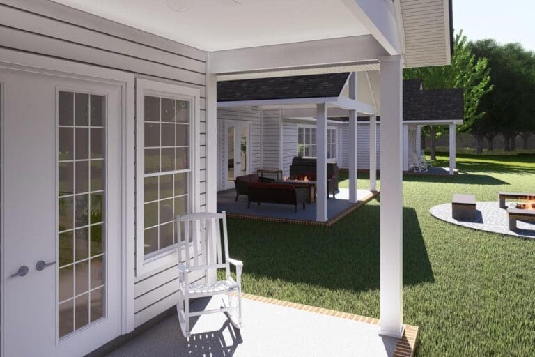 6-Bedroom 2-Story Multi-Generational Farmhouse with Split Living Wings ...