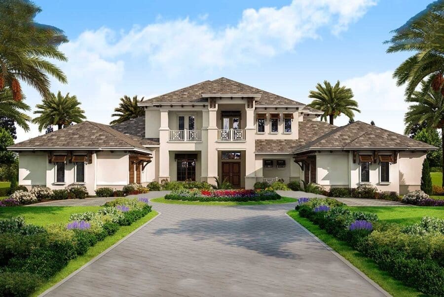 5-Bedroom 2-Story Florida Home with Indoor Outdoor Living (Floor Plan)