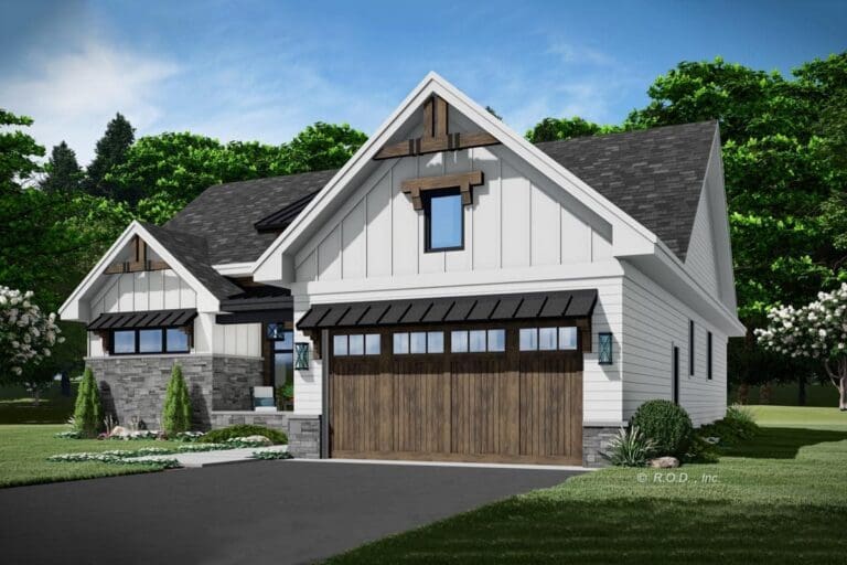 2-Bedroom 1-Story Contemporary Craftsman with Front and Rear Porches ...